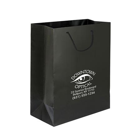 IMPRINTED BLACK Medium Paper Bag
