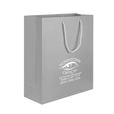 IMPRINTED GRAY Medium Paper Bag