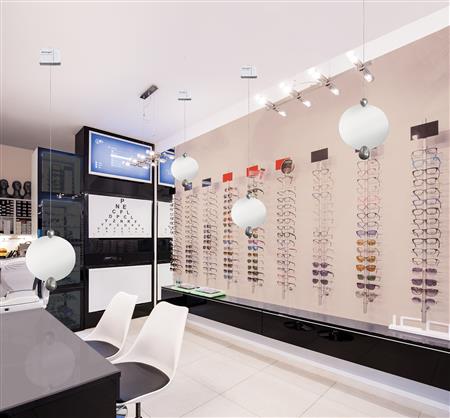 Ceiling-Mounted Retractable Mirror